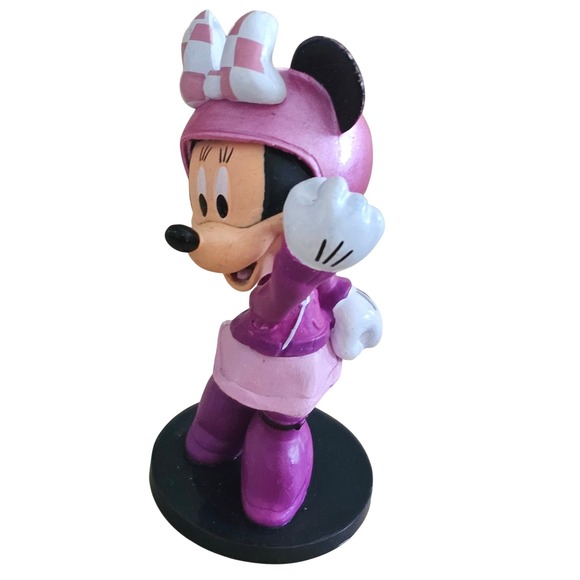 Disney | Toys | Disney Minnie Mouse Racing Pvc Figure Purple Pink Suit ...